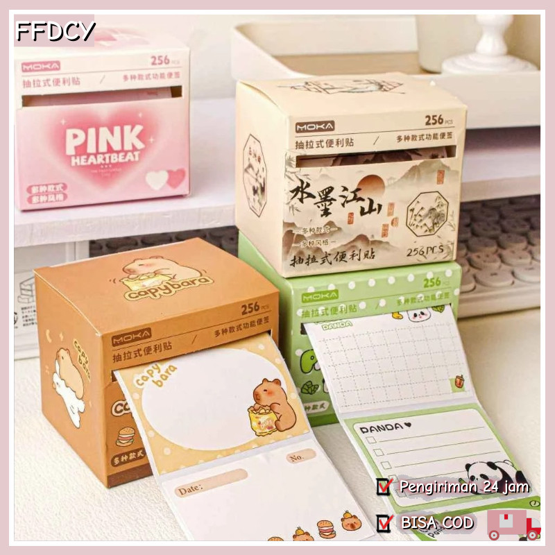 Jual 256 Pcs/1 Roll Sticky Notes Memo Label Sticker Bookmark /Pull-out ...