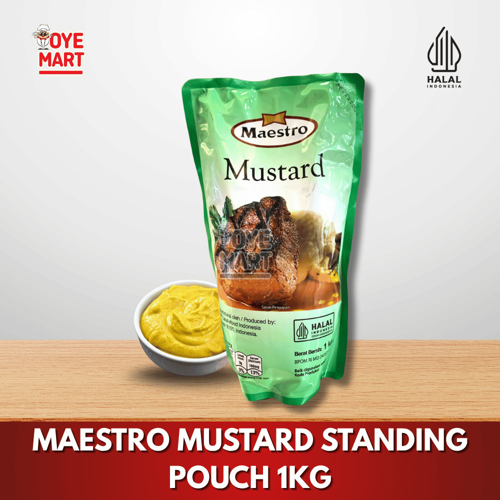Jual MAESTRO MUSTARD STANDING POUCH 1KG | Shopee Indonesia