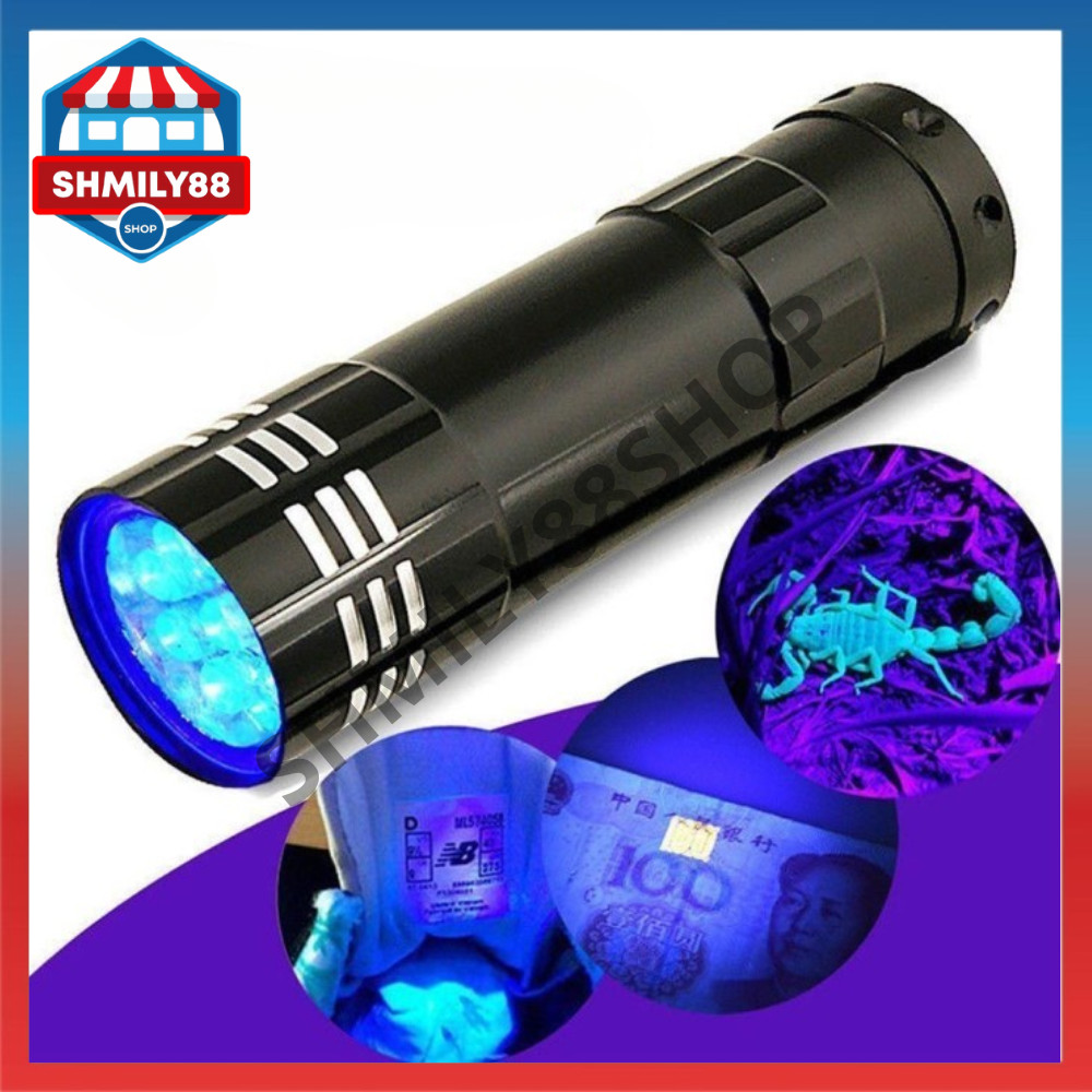 Jual Lampu Senter UV Ultra Violet 9 LED Cek Kaca Film UV Cek Uang Palsu Harga Untuk 1 pcs ...