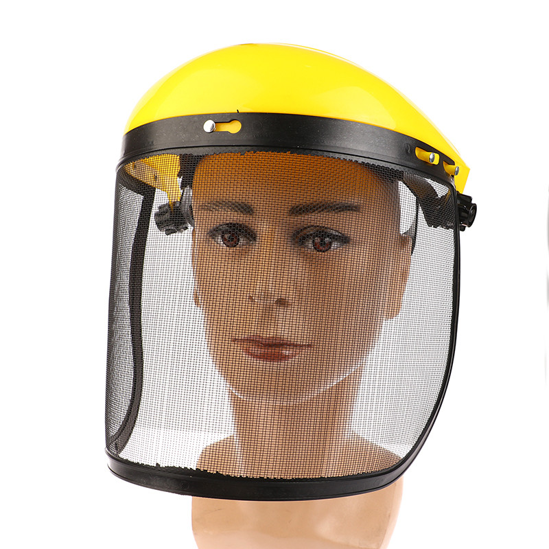 Jual Garden Grass Trimmer Safety Helmet Hat with Full Face Mesh Visor for Logging Brush Cutter ...