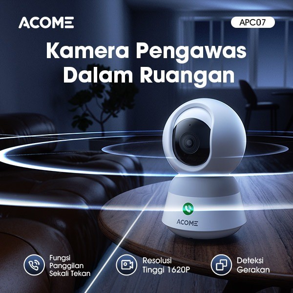 Jual CAMERA CCTV ACOME IOT APC07 SMART CAMERA UHD MOBILE APP CONTROL | Shopee Indonesia
