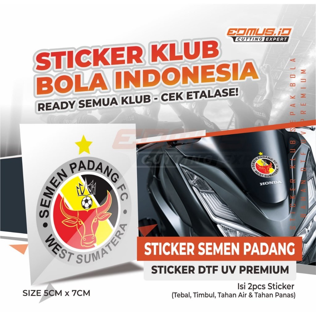 Jual Sticker SEMEN PADANG - Sticker DTF UV - Seri Klub Sepak Bola ...
