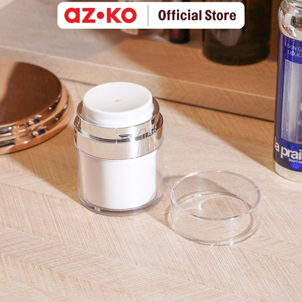 Jual AZKO Ataru 30 gr Pot Cream Pump Akrilik - Putih Wadah Simpan Krim ...