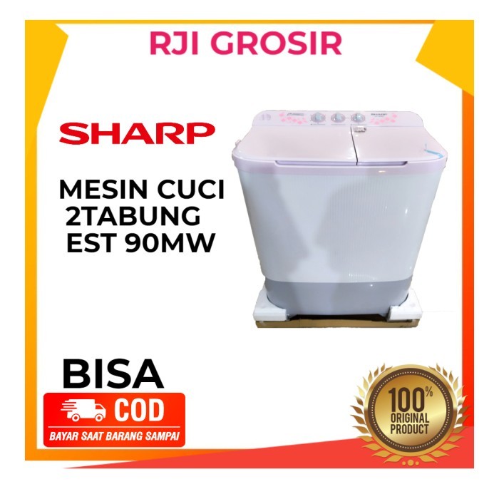 Jual MESIN CUCI SHARP EST 90 MW 9KG 2 TABUNG 90MW 9 KG PURE MAGIC LOW ...