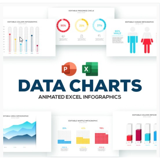 Jual Animated Excel Data Charts PowerPoint Presentation Template | Shopee Indonesia