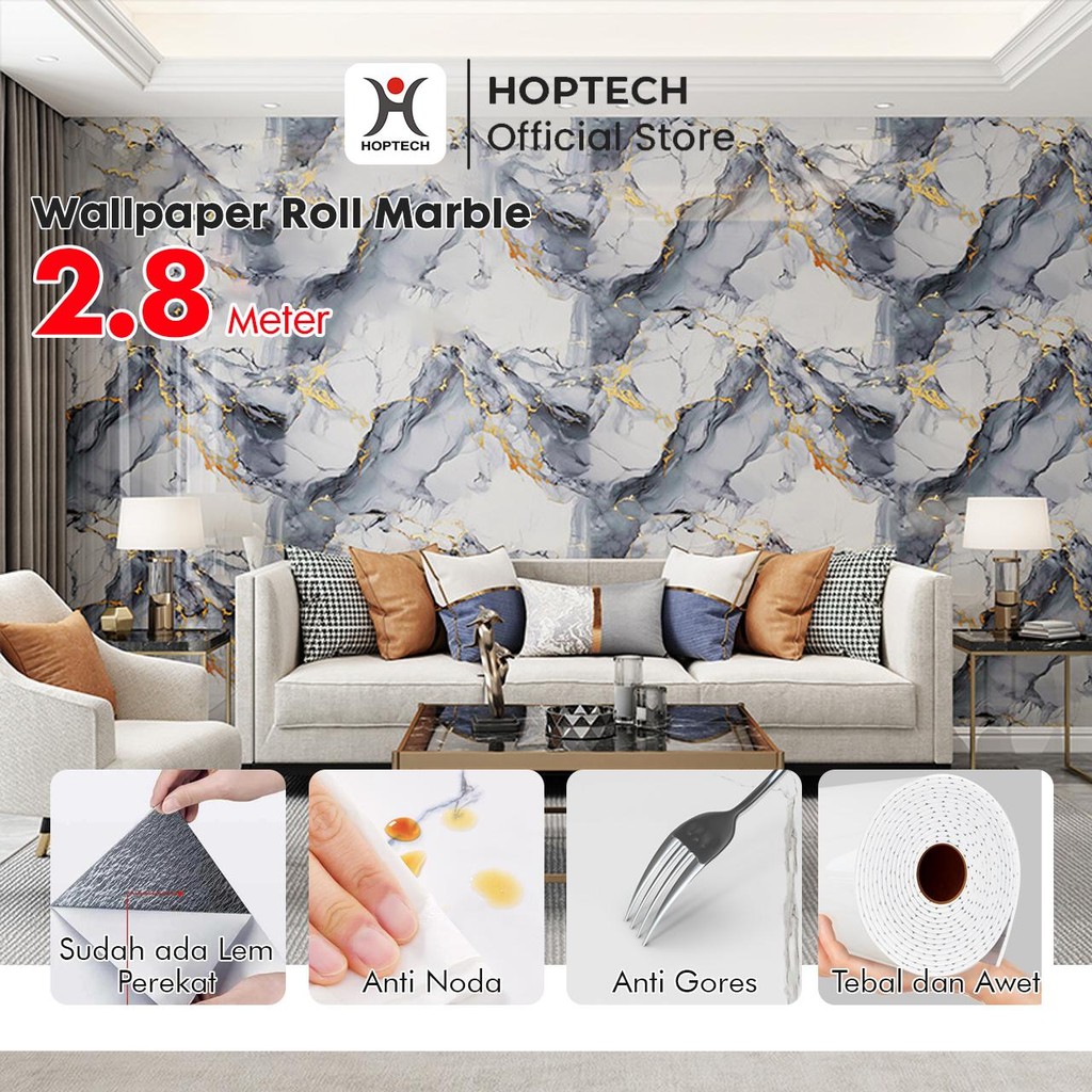 Jual Wallpaper Dinding Motif Marble Roll 120 x 280cm Sticker Kamar ...