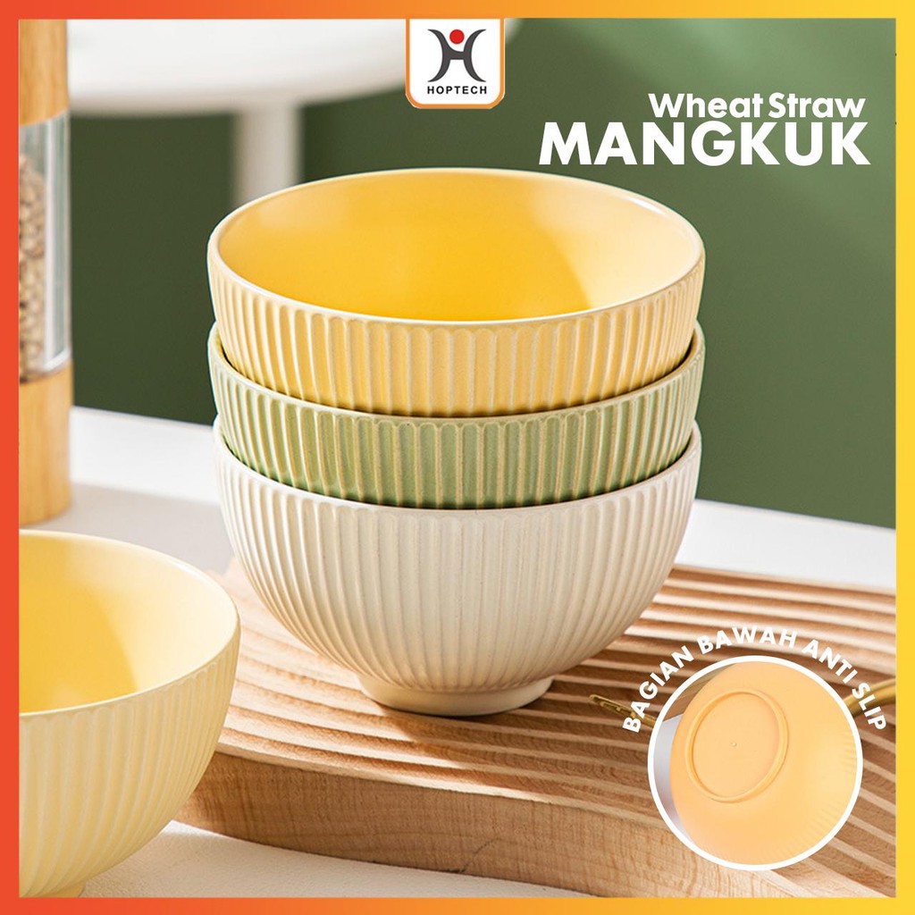 Jual Mangkuk Jerami Warna Wheat Straw Bowl Mangkuk Sup Plastik ...