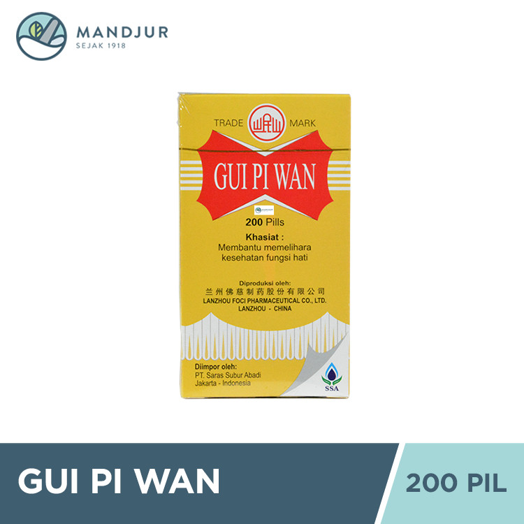 Jual Gui Pi Wan 200 Pill - Memelihara Kesehatan Hati | Shopee Indonesia