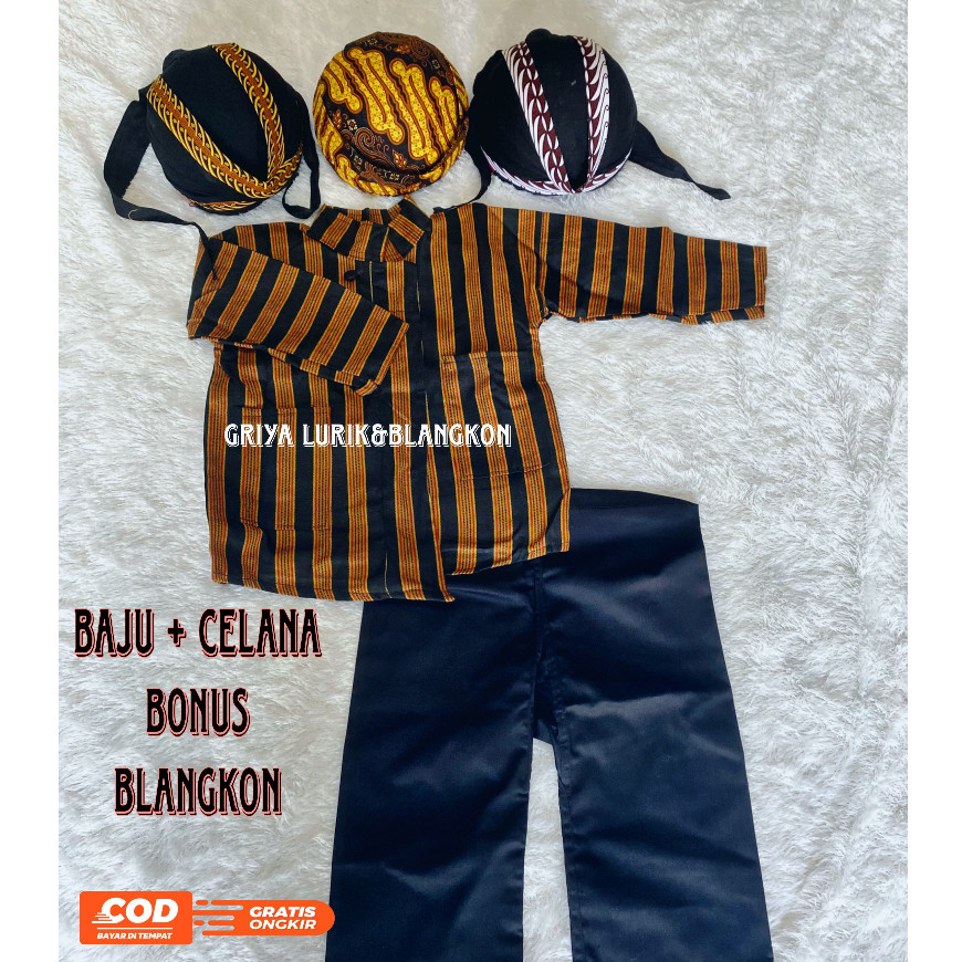 Jual Original Setelan Baju Lurik Anak/ Satu Set Baju Lurik/Baju Adat ...