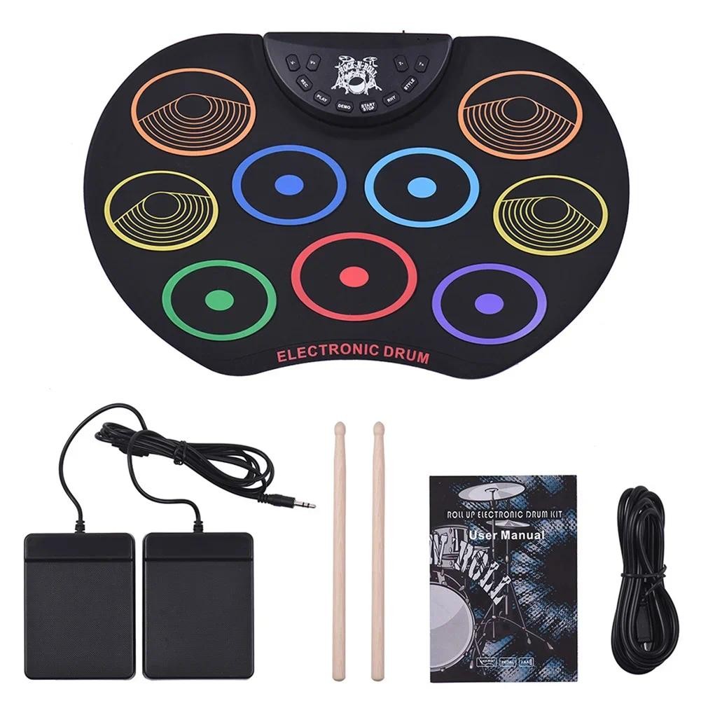 Jual Digital Electronic Drum Set USB Roll-Up Silicon Drums Pad Compact ...