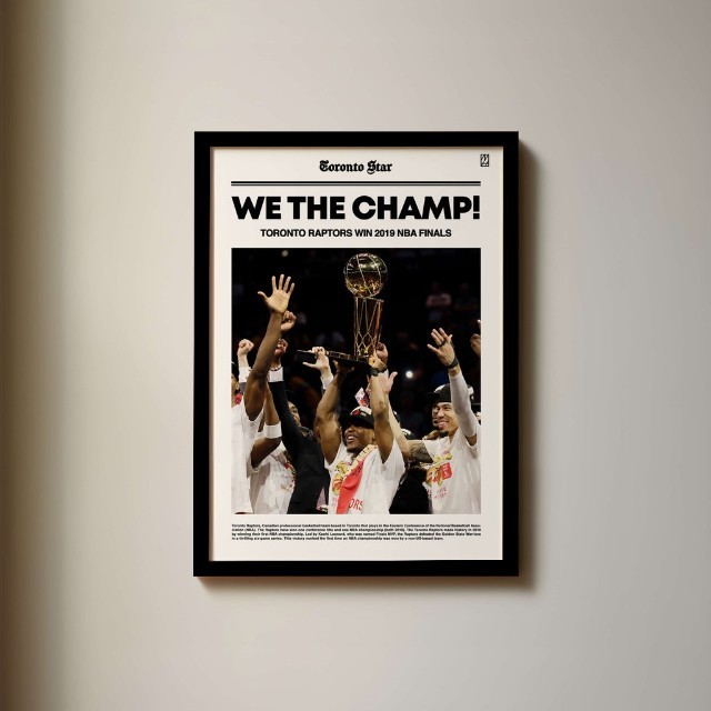 Jual Poster NBA Toronto Raptors 2019 Championship Art Print | First NBA ...