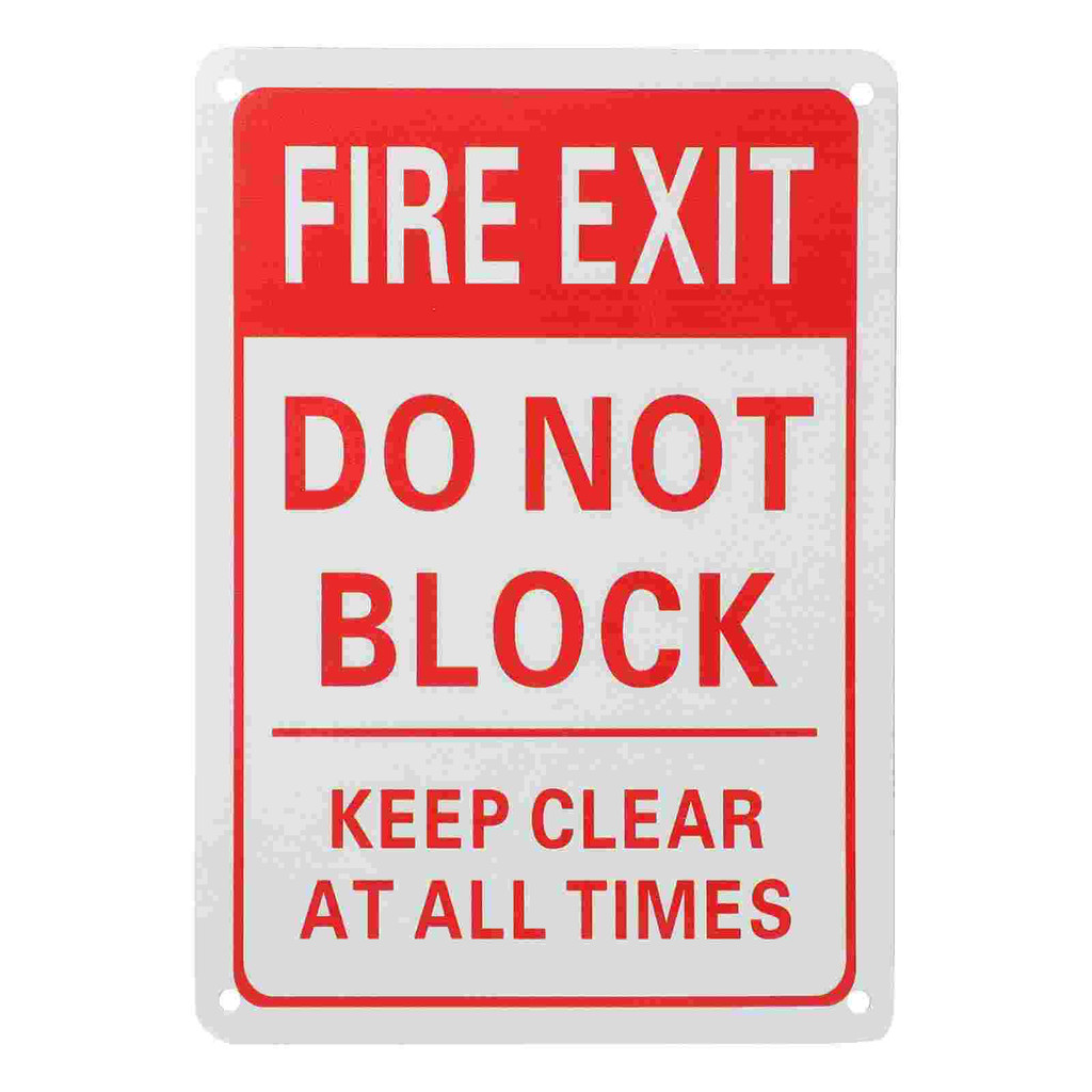 Jual Fire Exit Sign Emergency Label The Safety Reminder Aluminum Alloy ...