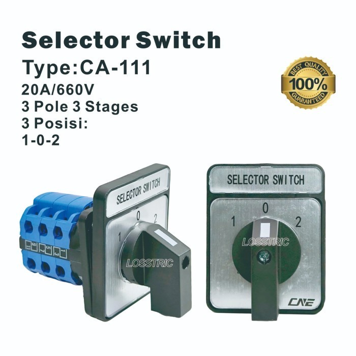 Jual Selector Switch 3 Pole 3 Stages (1-0-2)/ CA-111(1-0-2 ...