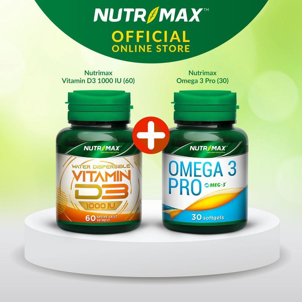 Jual Paket Bundling Nutrimax Vitamin D3 1000 IU Nutrimax Omega 3 Pro ...