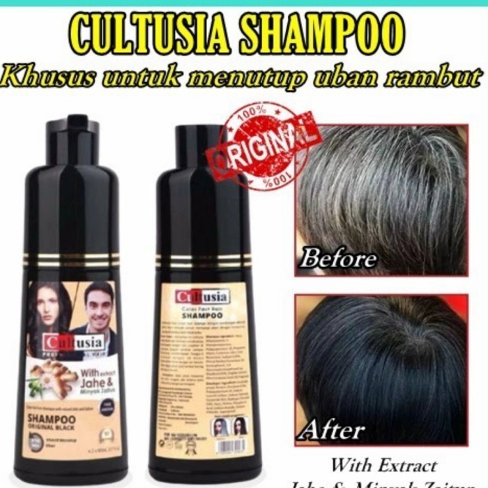 Jual shampoo original black cukup 10 menit ubah rambut uban menjadi ...