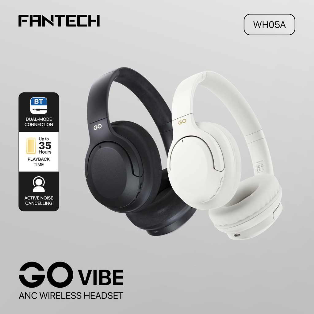 Jual Headset FANTECH GO VIBE WH05A Headphone Wireless Bluetooth 5.3 ...