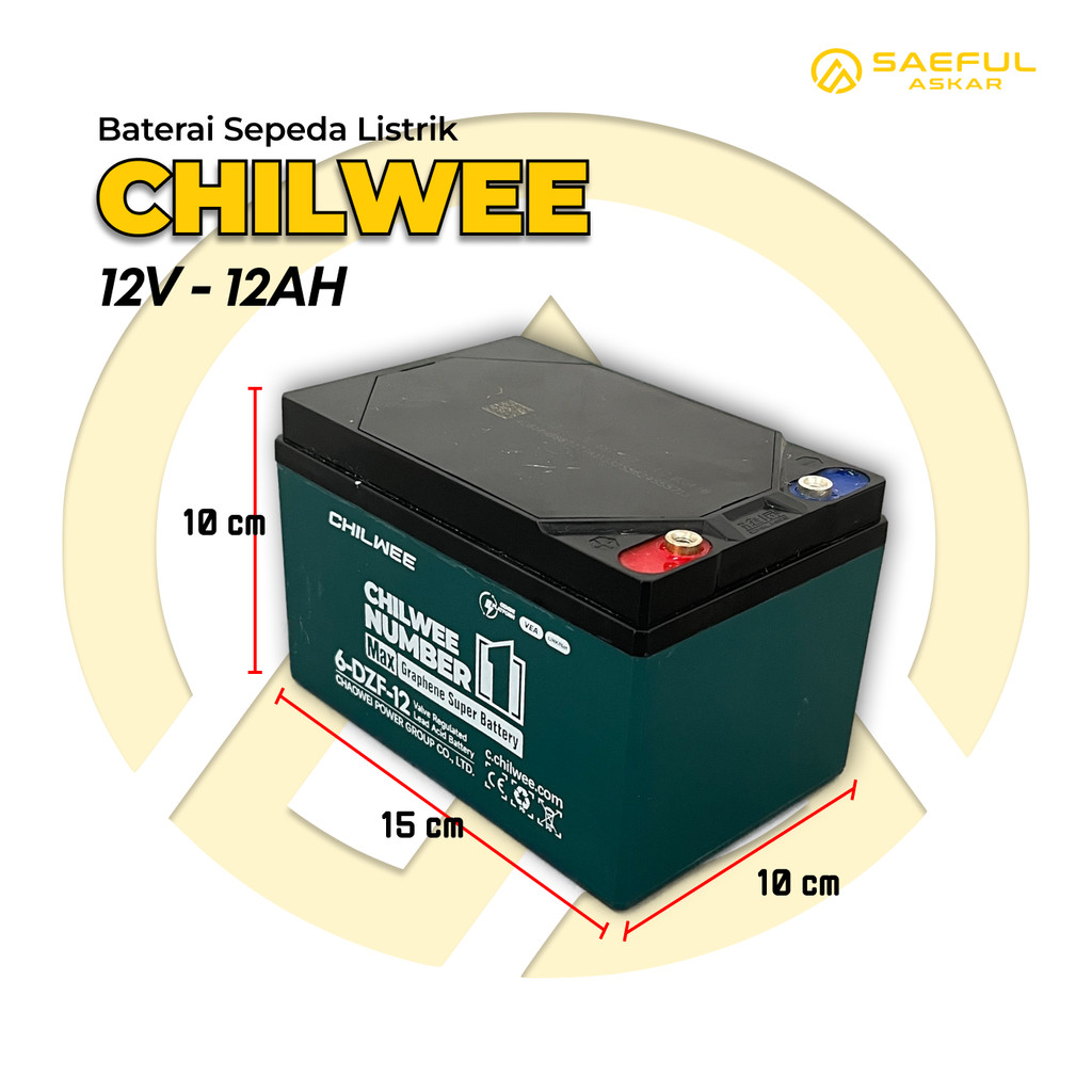 Jual CHILWEE 6-DZF-12 6-DZF-20 12V 12AH 20AH AKI SEPEDA LISTRIK BATERAI KERING CHILWEE SELIS E ...