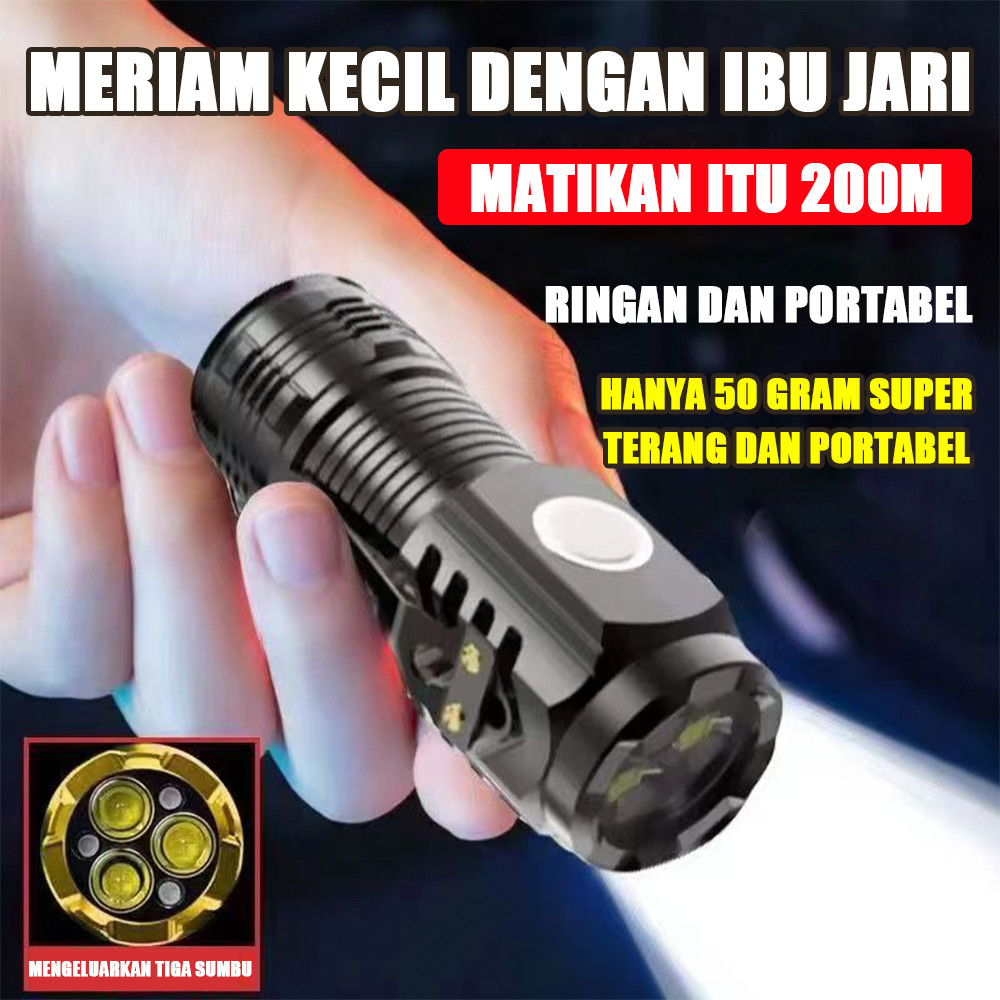 Jual LED Senter Super Terang XHP100 10000 Lumens Jarak Jauh Waterproof | Shopee Indonesia