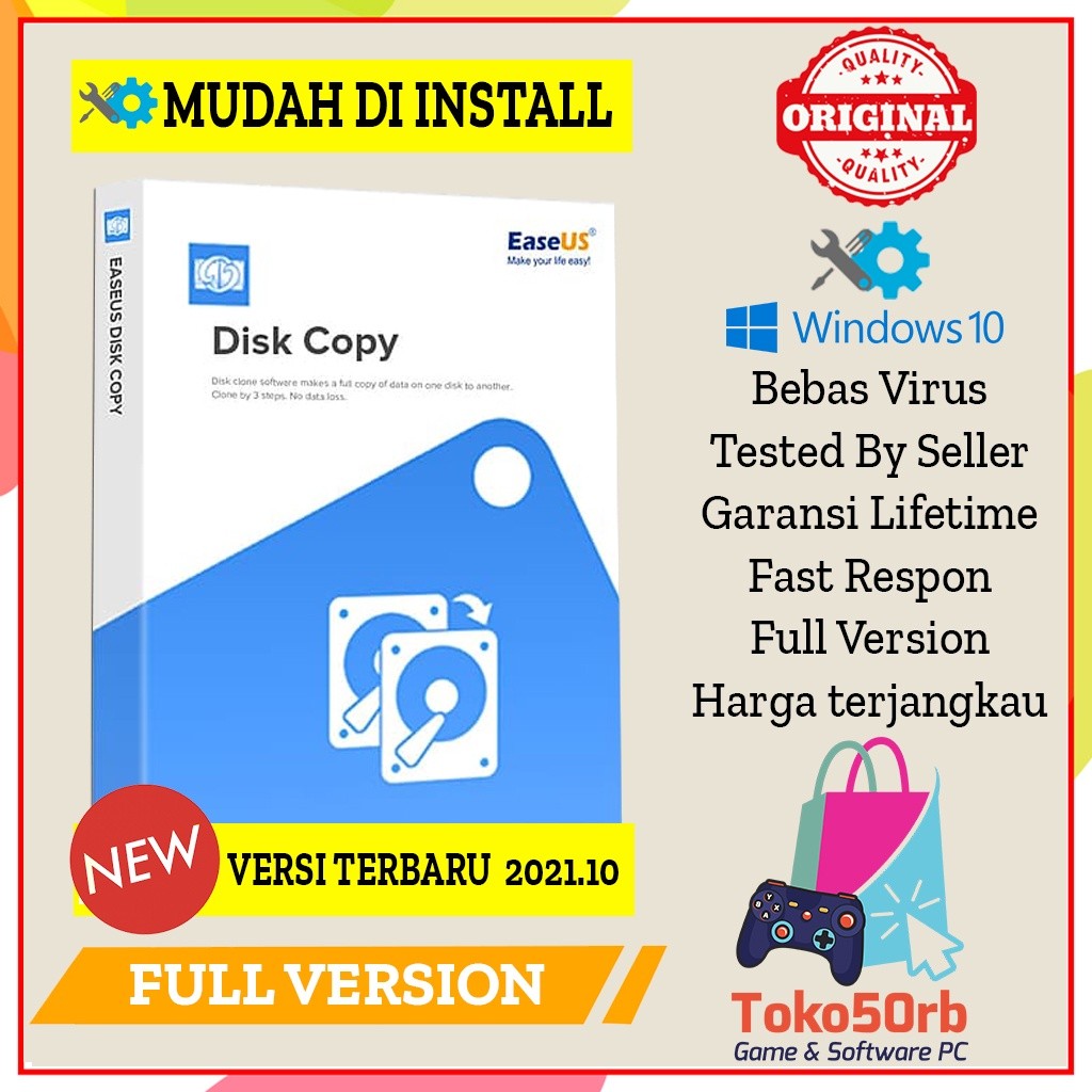 Jual Software Clone HDD / SSD: EaseUS Disk Copy Technician 2021 [WIN] | Shopee Indonesia