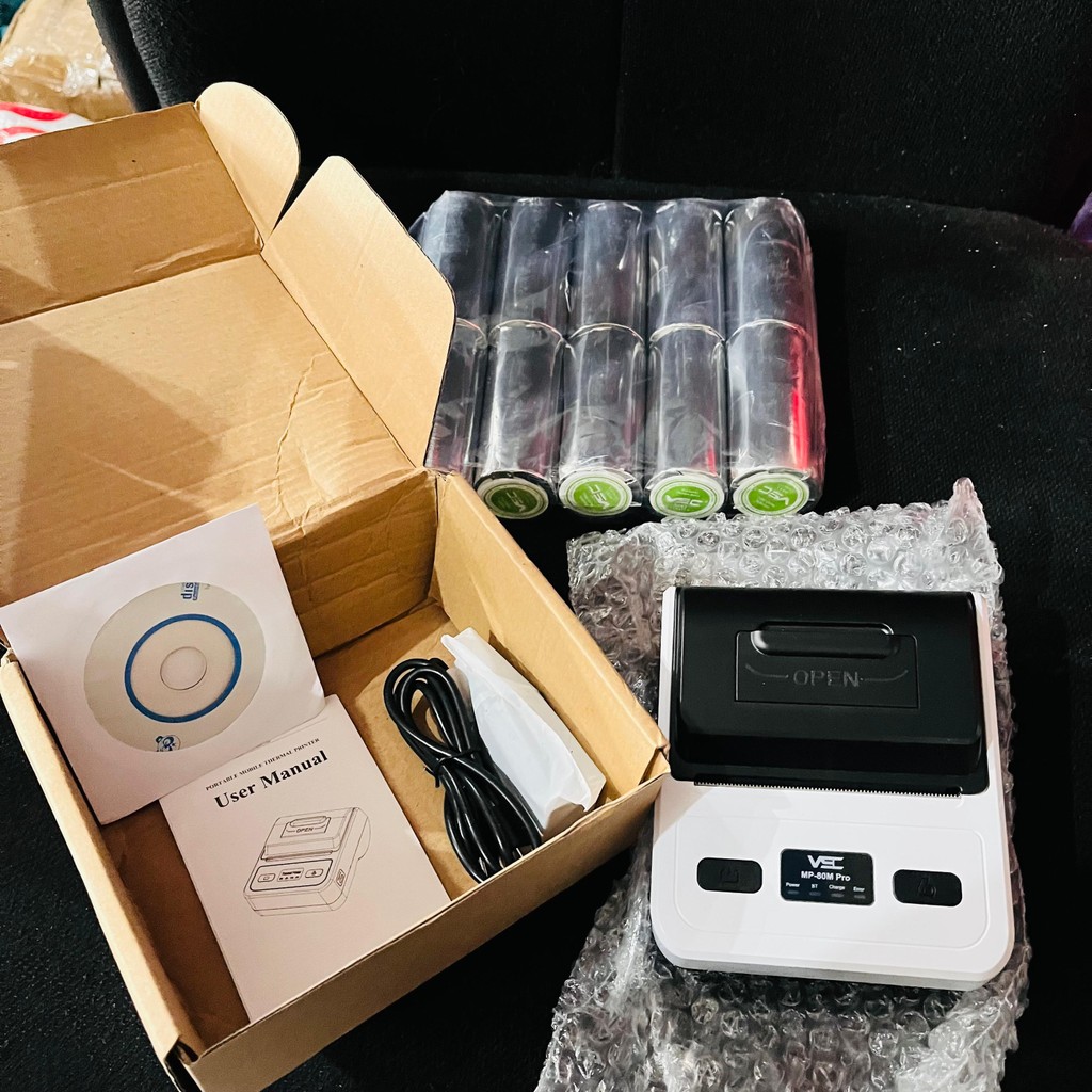 Jual PRINTER 80MM PORTABLE THERMAL KASIR 80MM VSC MP-80M PRO - BLUETOOTH + 10 Roll kertas ...