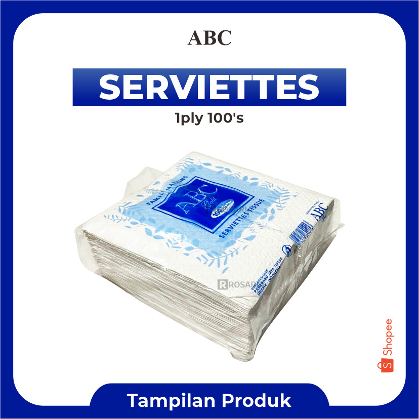 Jual TISSUE ROTI ABC 100's 1ply Tisu Serviettes | Shopee Indonesia