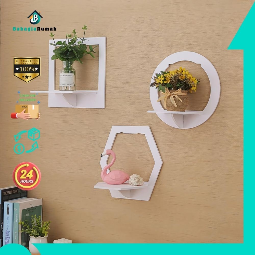 Jual BahagiaRumah - Rak Ambalan Dinding Kekinian Rak Dinding Minimalis ...