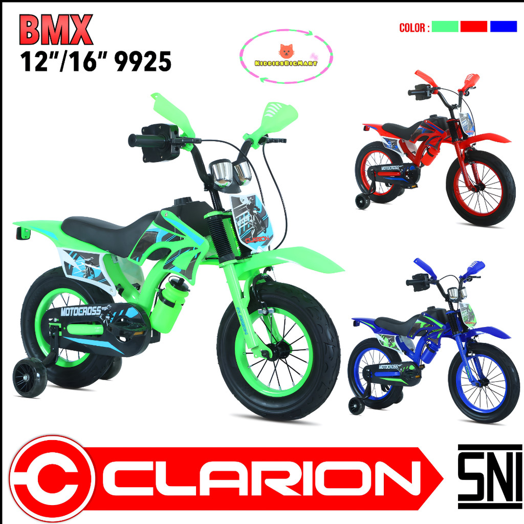 Jual Sepeda Anak BMX CLARION 9925 Model Motor Cross Ukuran 12 / 16 / 18 Inch | Shopee Indonesia