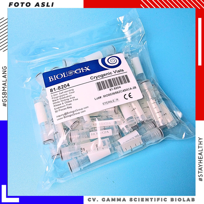 Jual 2.0ml Cryogenic Vials Self-Standing 50sets/pack (Cat 81-8204 ...