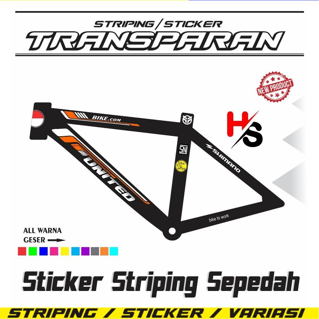 Jual STIKER LIST STICKER STIRIPING TRANSPARAN SEPEDAH VARIASI UNITED ...