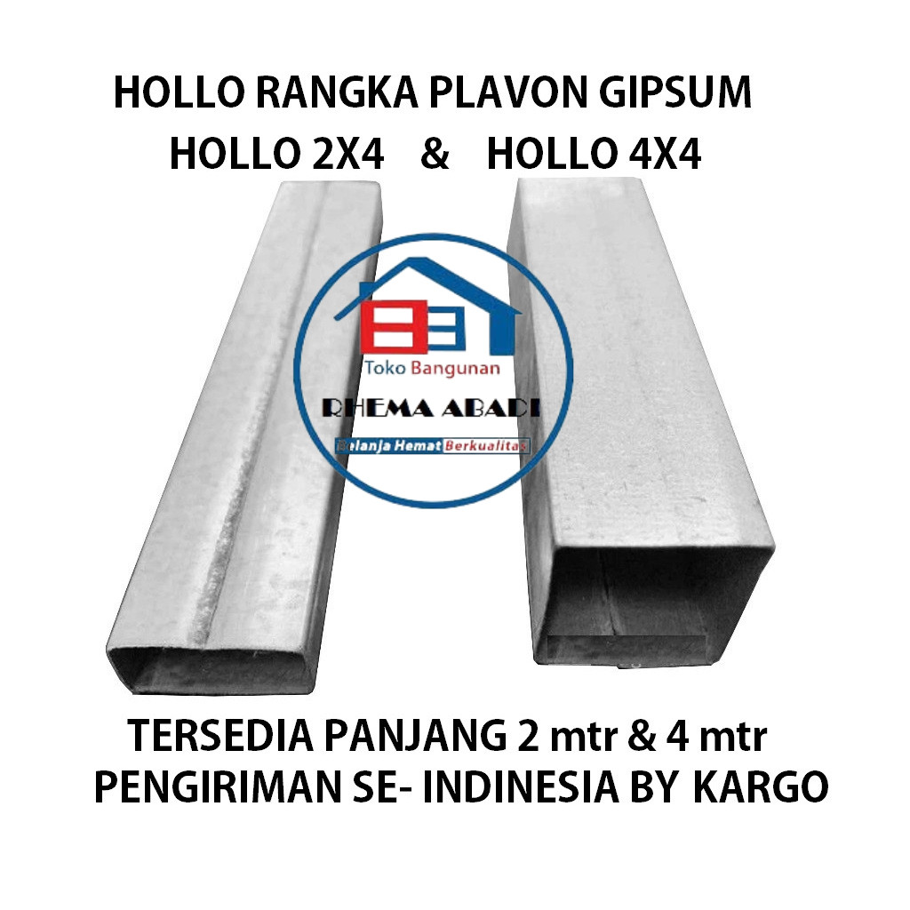 Jual RHEMA ABADI - Hollo Galvanis 2x4 / 4x4 Plafon Holow Galvalum Holo Baja Hollow Rangka Plavon ...