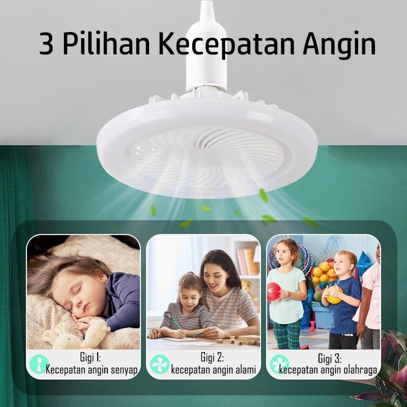 Jual Lampu Kipas Angin Plafon Remote 2in1 Kipas Lampu Gantung LED ...