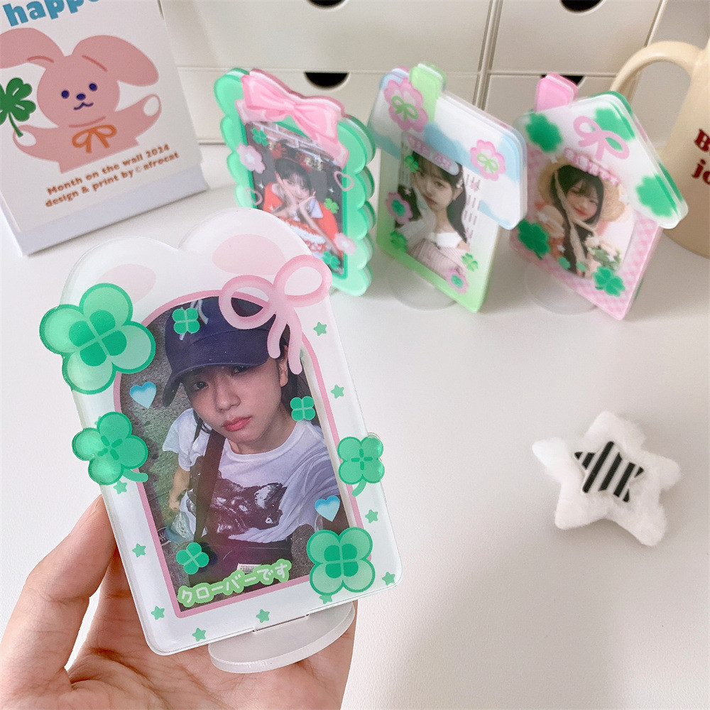 Jual HISOCUTE 3 inc Clover Leaf Photo Stand Keychain Akrilik | Shopee ...