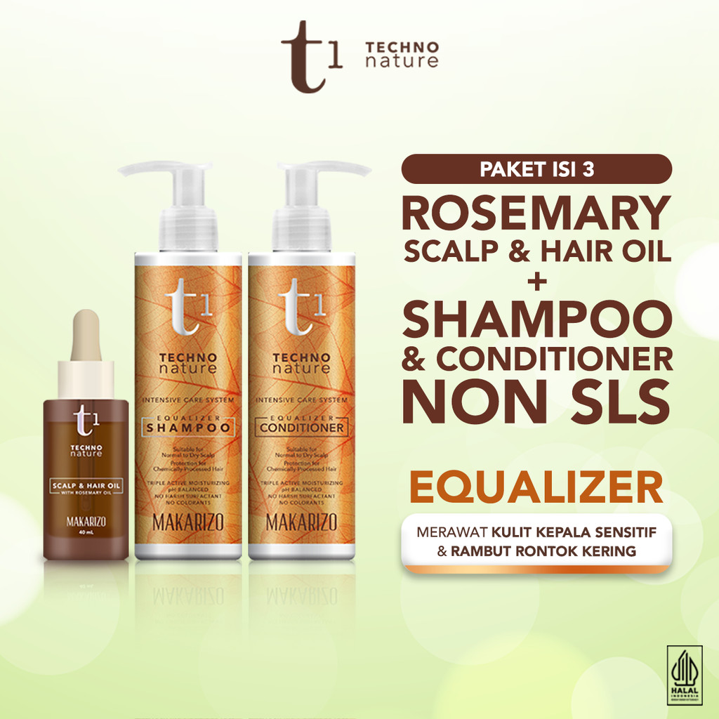 Jual PAKET ISI 3 - Makarizo T1 Techno Nature Equalizer Shampoo ...