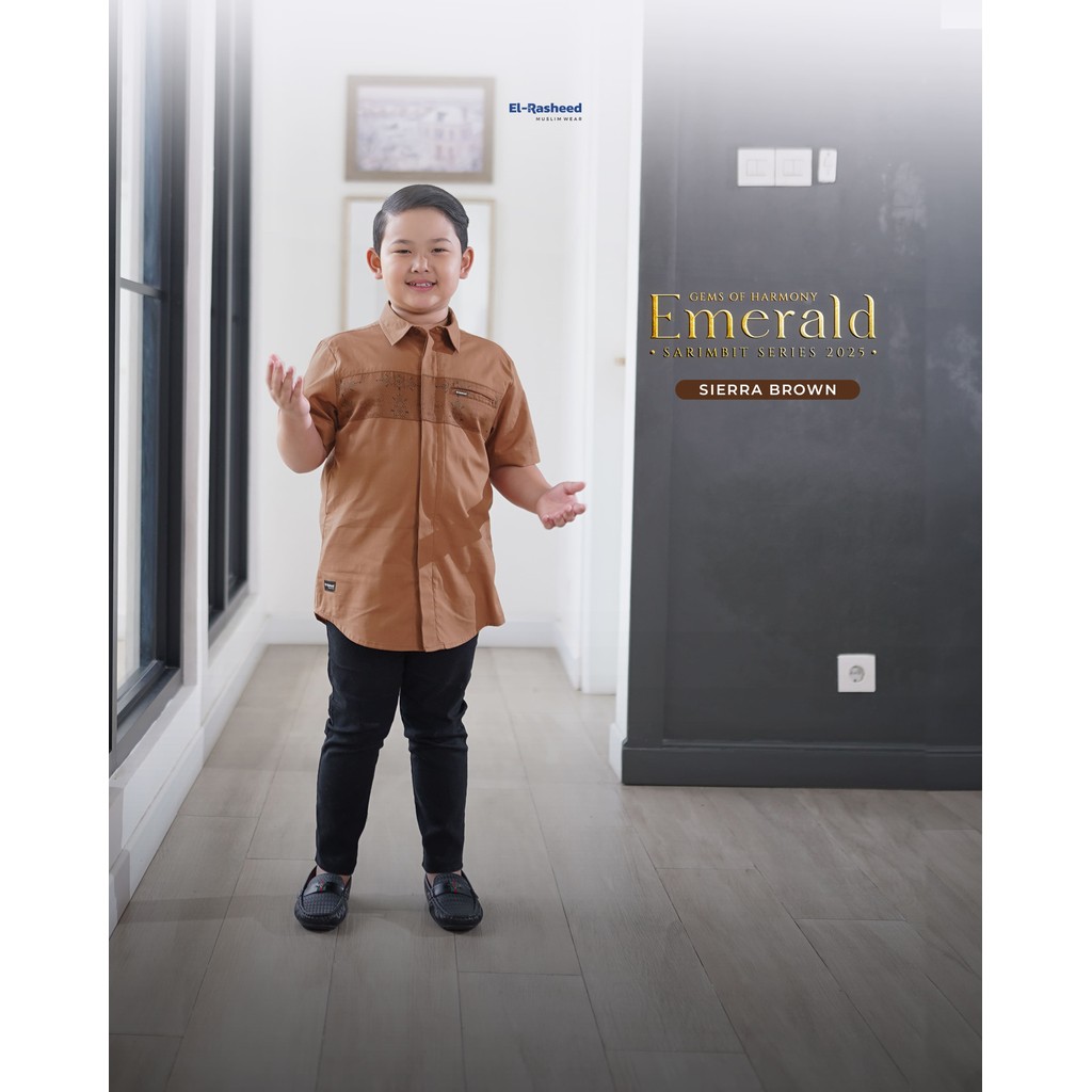 Jual Kemeja Emerald Anak Lengan Pendek El - Rasheed by Yasmeera | Shopee Indonesia