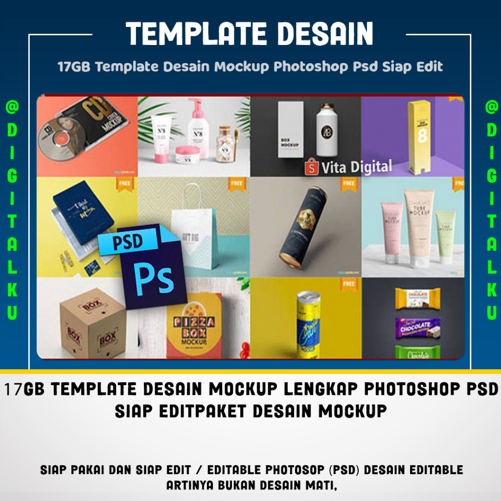 Jual Paket Lengkap 17GB Template Desain Mockup Lengkap Photoshop Psd ...