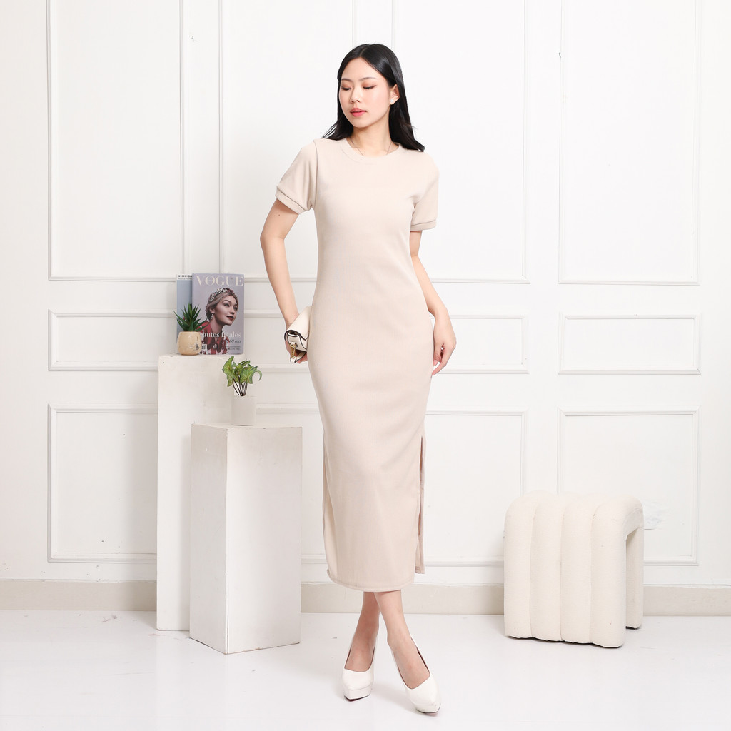 Jual LONAIRE 8405, Bodycon Dress, Gaun Panjang Berlengan Casual ...