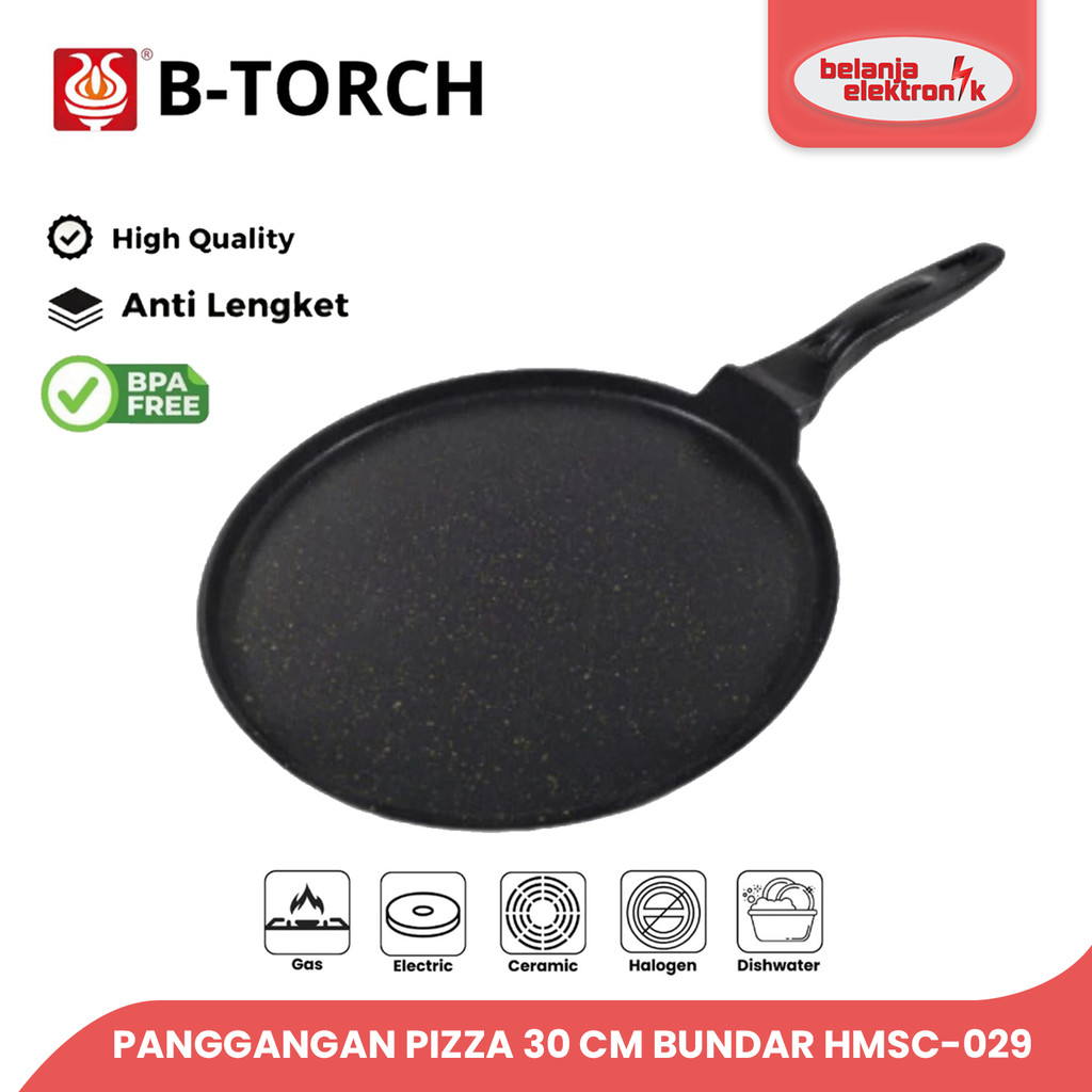 Jual B-TORCH ROUND GRILL PAN PANGGANGAN PIZZA 30 CM BUNDAR HMSC-029 ...