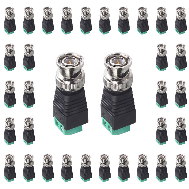 Jual 5/20PCS Metal Male BNC Connector with DC Connector Plug Screw ...