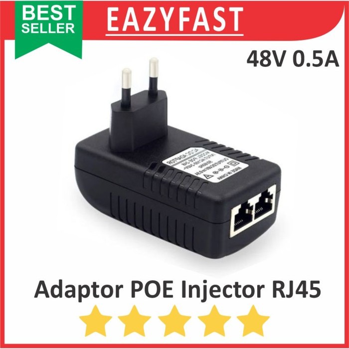 Jual Adaptor POE Injector 48V 0.5A Power Over Ethernet RJ45 LAN CCTV ...