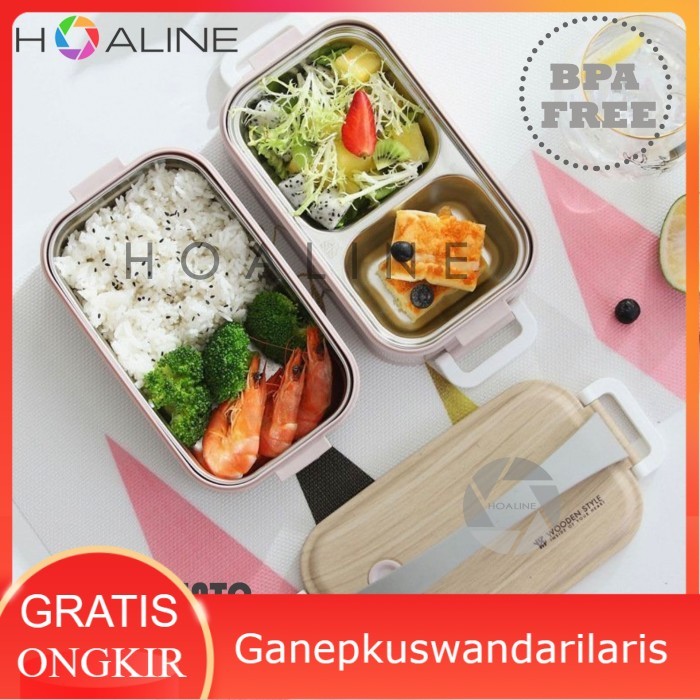 Jual Bento lunch box stackable stainless steel / rantang kotak makan HL ...