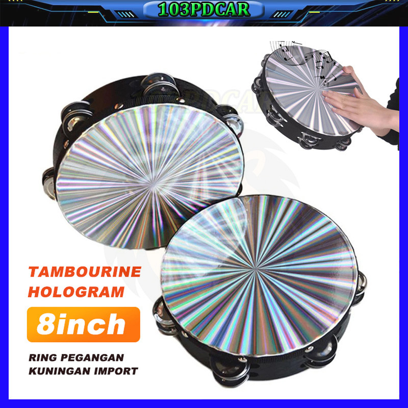 Jual Tamborin Tambourin Kecrekan Berkualitas Tambourine Hologram 8 Inch ...