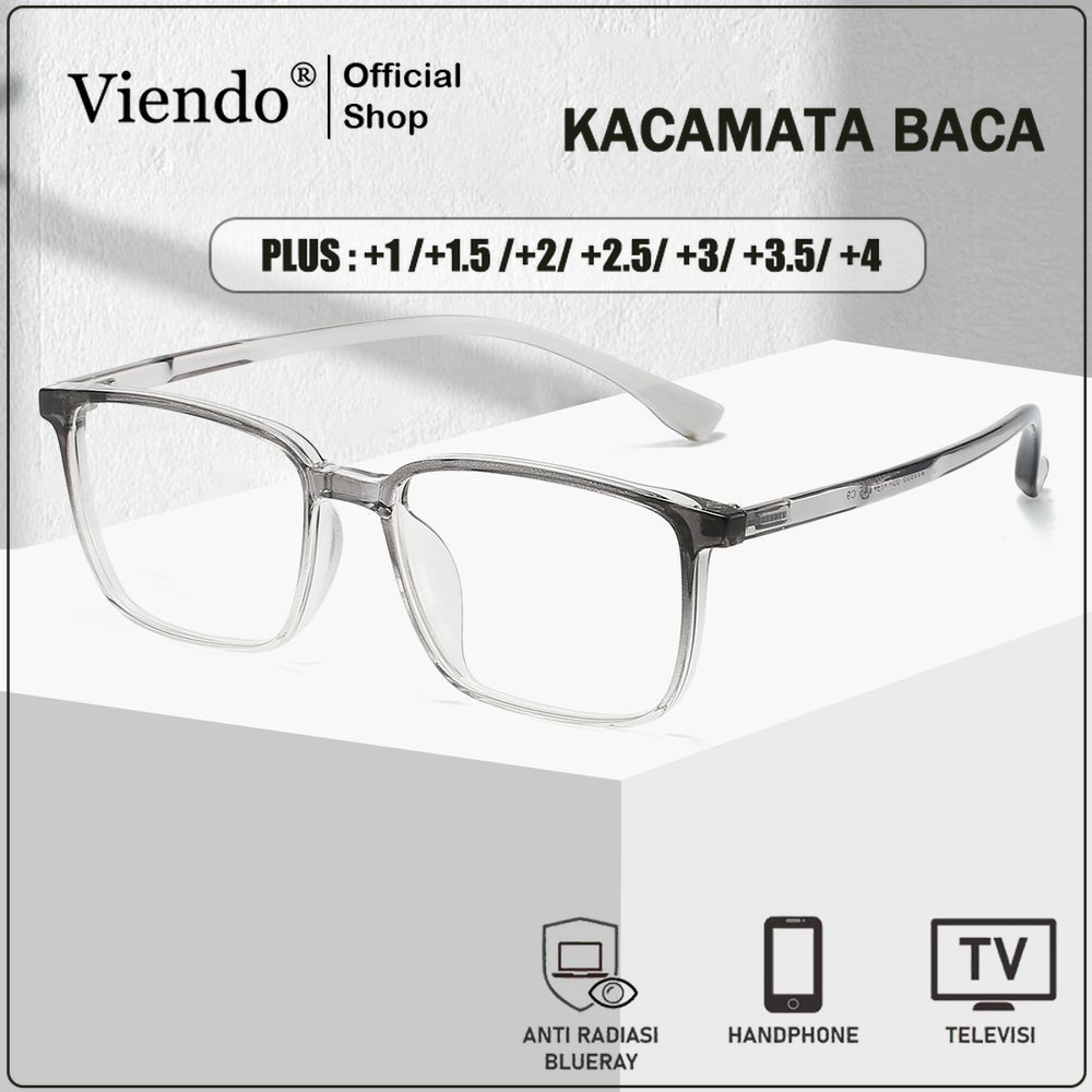 Jual Viendo Kacamata Baca Plus Anti Radiasi Blueray Pria Wanita Kotak ...