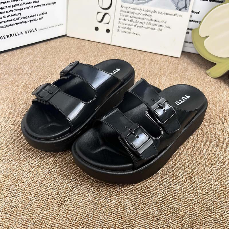 Jual Sandal Wanita Kekinian Sandal Jelly Wanita Tinggi Wedges Bahan ...