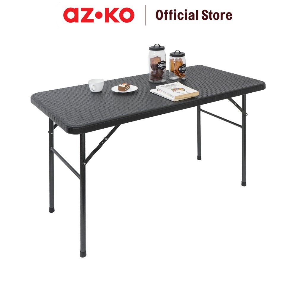 Jual AZKO Krisbow Meja Lipat Rotan 122 cm - Hitam Meja Serbaguna ...