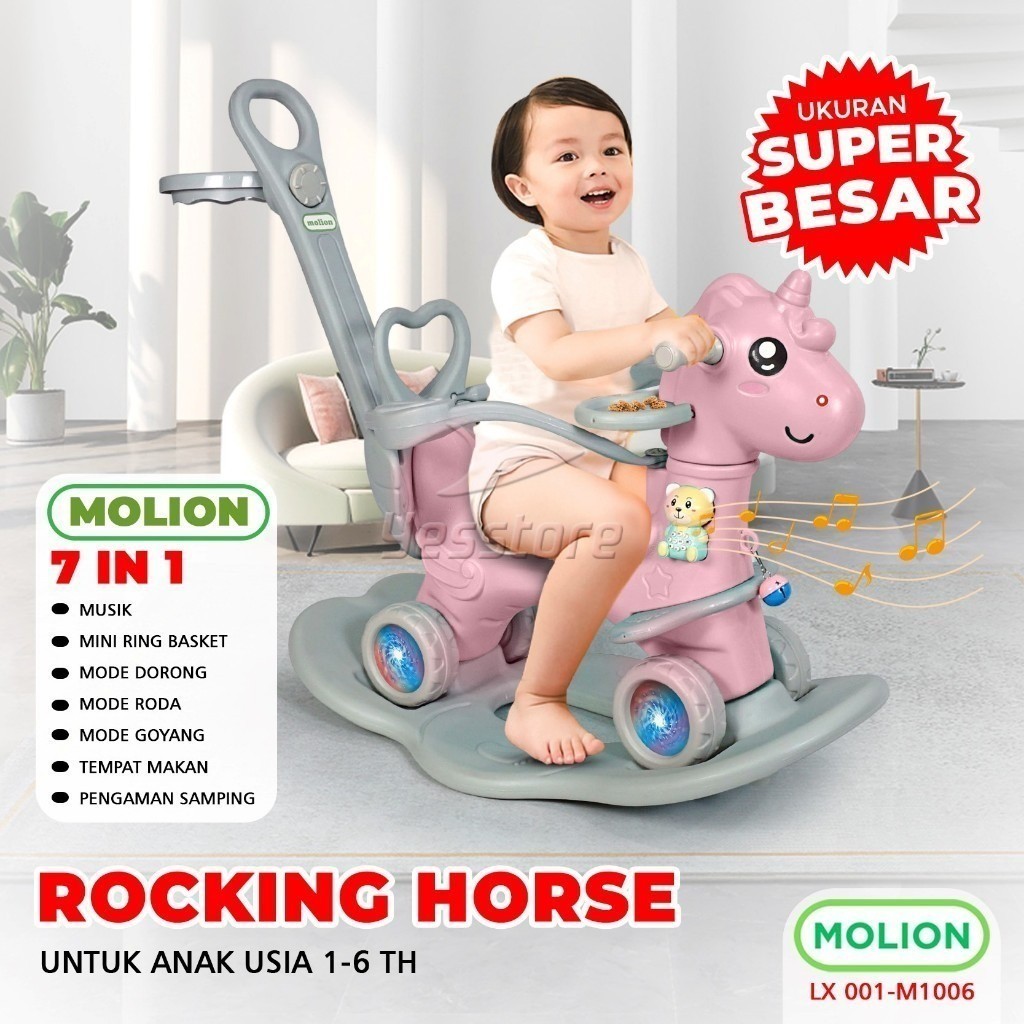 Jual MOLION SNI Mainan Kuda Kudaan 4in1 Anak-anak | Mainan Kuda Jungkat Jungkit Rocking Horse ...