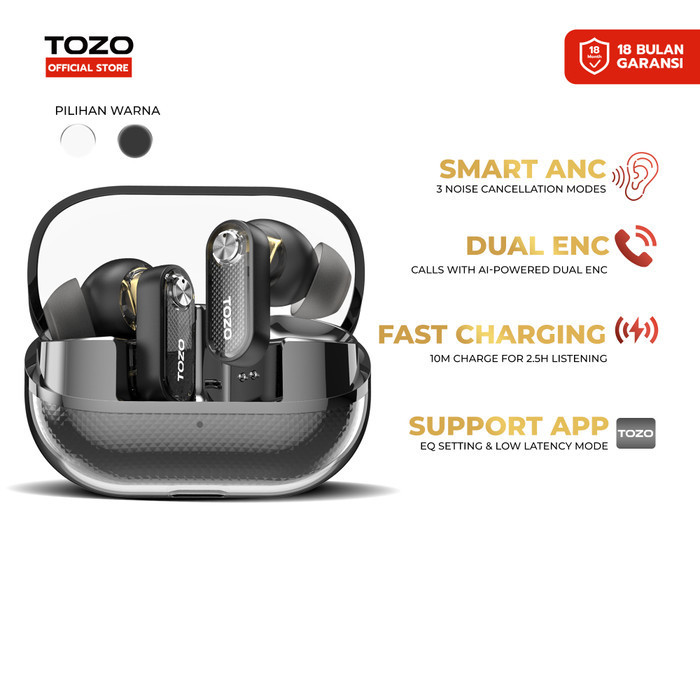 Jual Tozo Aerosound3 Aerosound 3 ANC TWS Hybrid Noise Cancelling True Wireless Stereo | Shopee ...