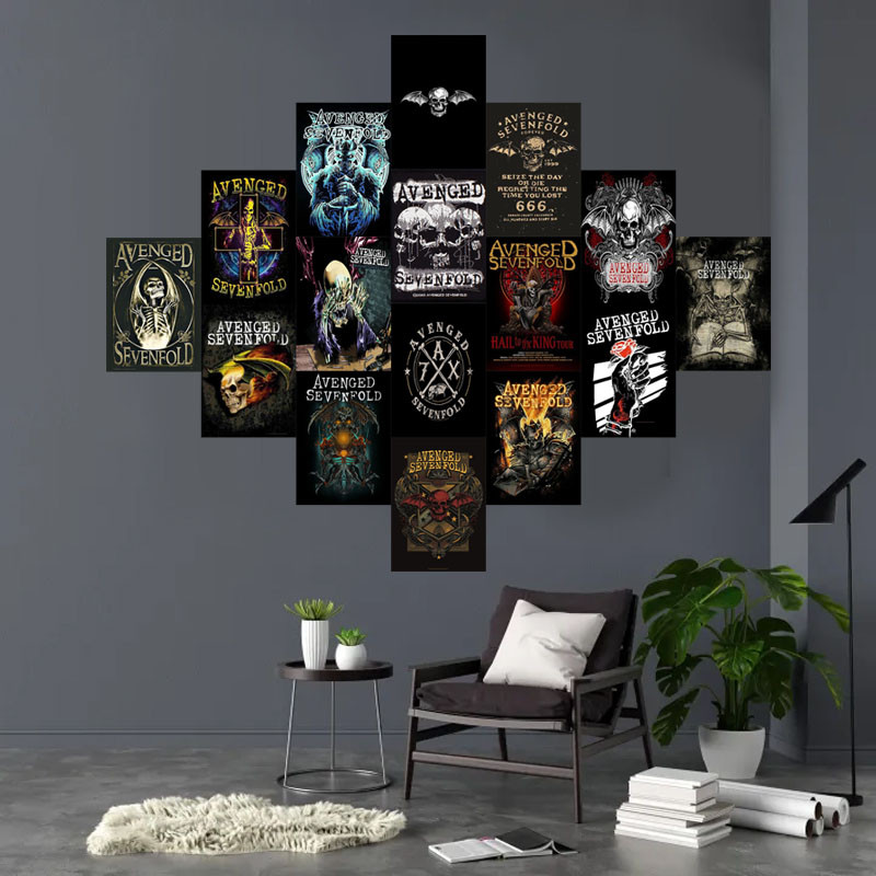 Jual Murah ( isi 16 pcs ) Poster dinding aesthetic tema Band Avenged ...