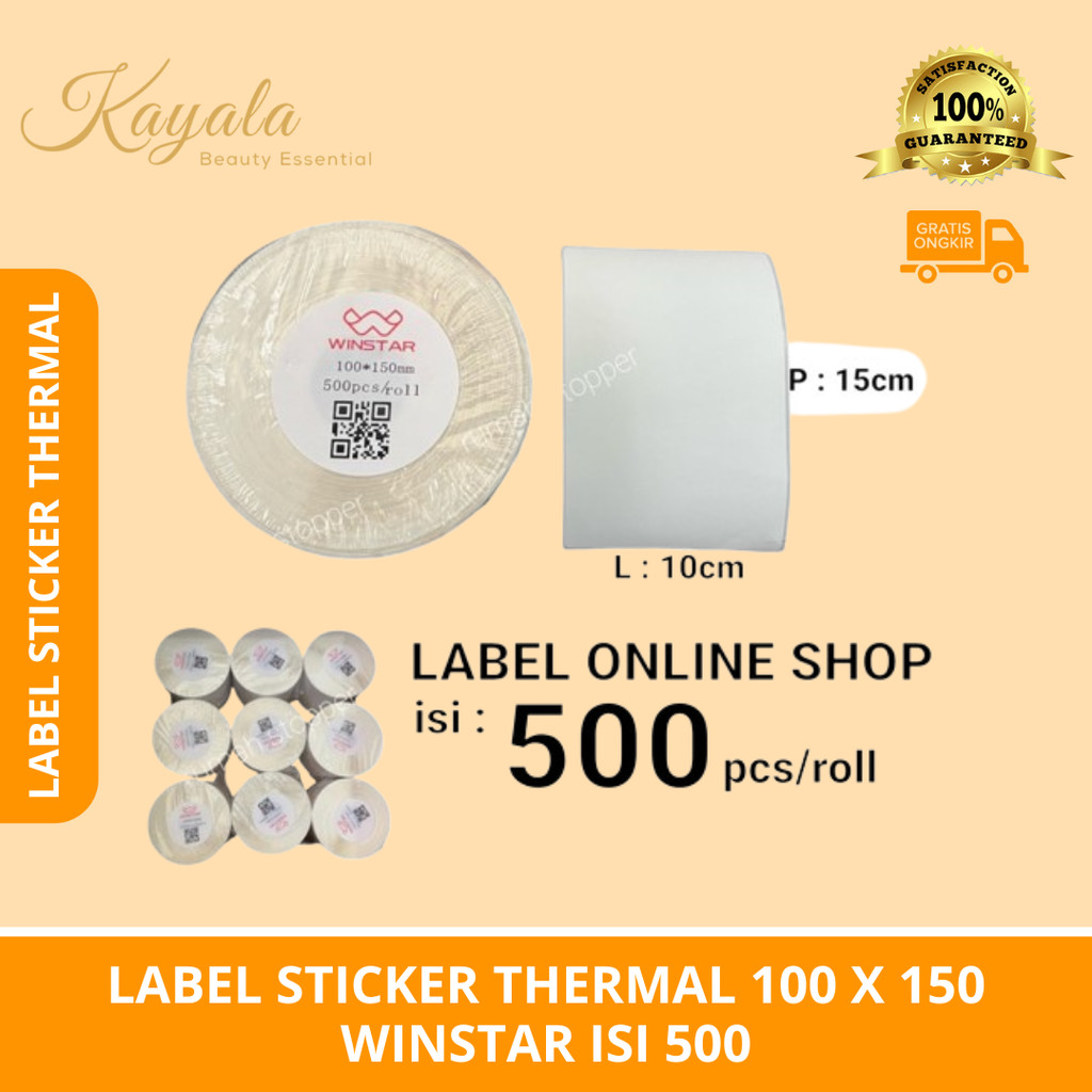 Product image LABEL STICKER THERMAL 100 X 150 WINSTAR ISI 500