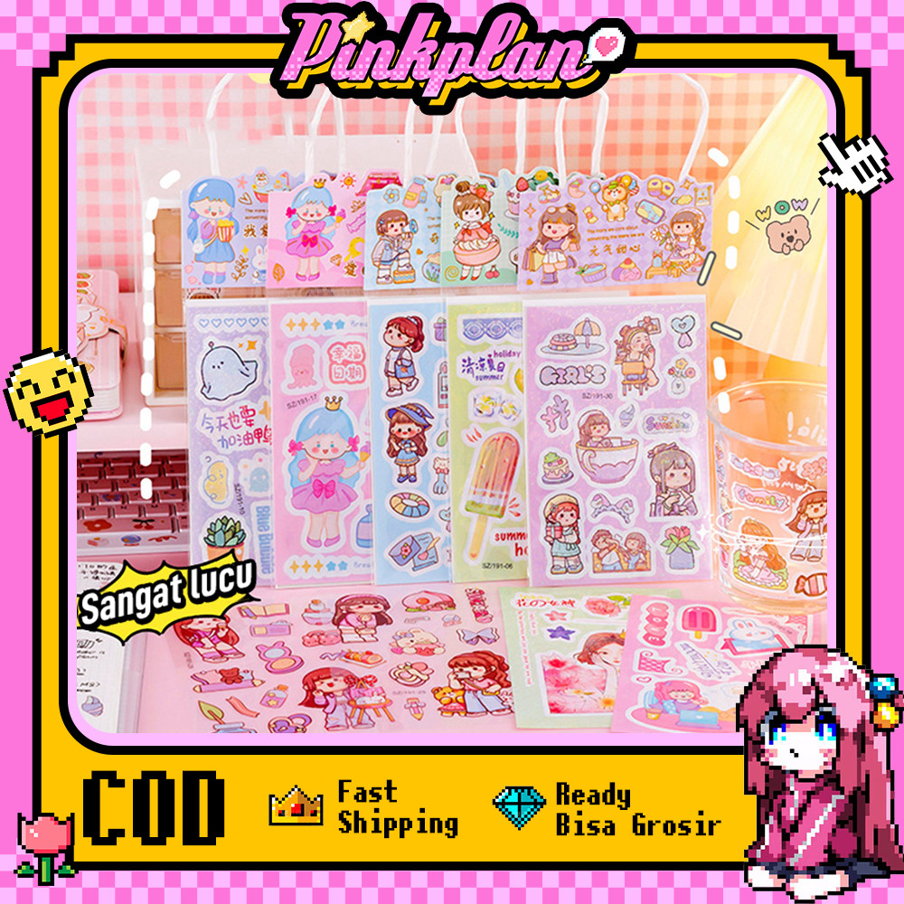 Jual Stiker Kartun 3D Gaya acak Boneka Aksesoris Kreatif dengan Tekstur ...