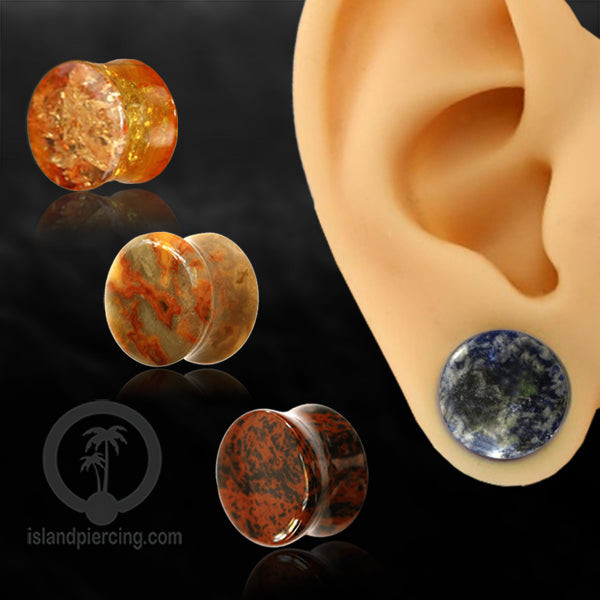Jual Genuine stone ear plugs untuk tinidik Piercing large Gauge ...